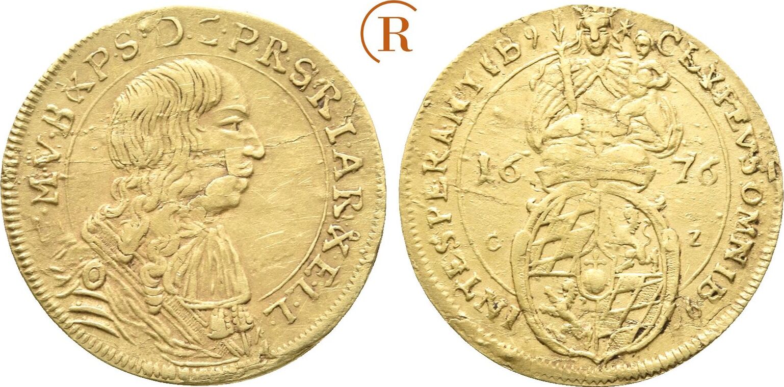 Bayern: Goldgulden München 1676 Ferdinand Maria, 1651-1679: VF kleiner ...