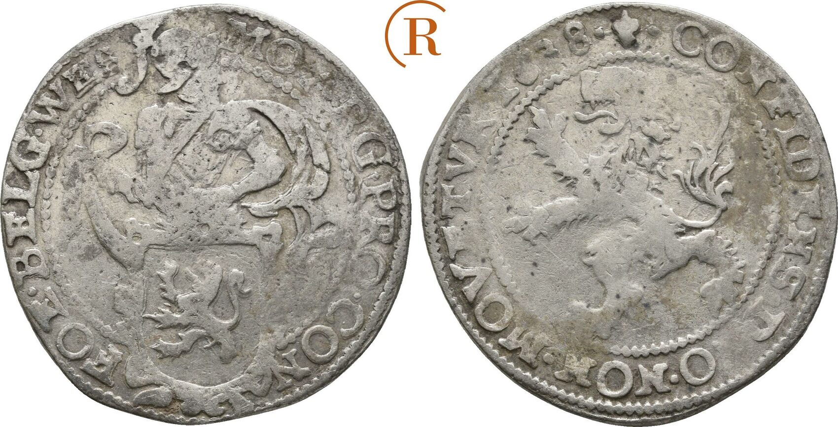 Niederlande: Westfriesland Provinz: 1/2 Löwentaler 1648 VF selten ...