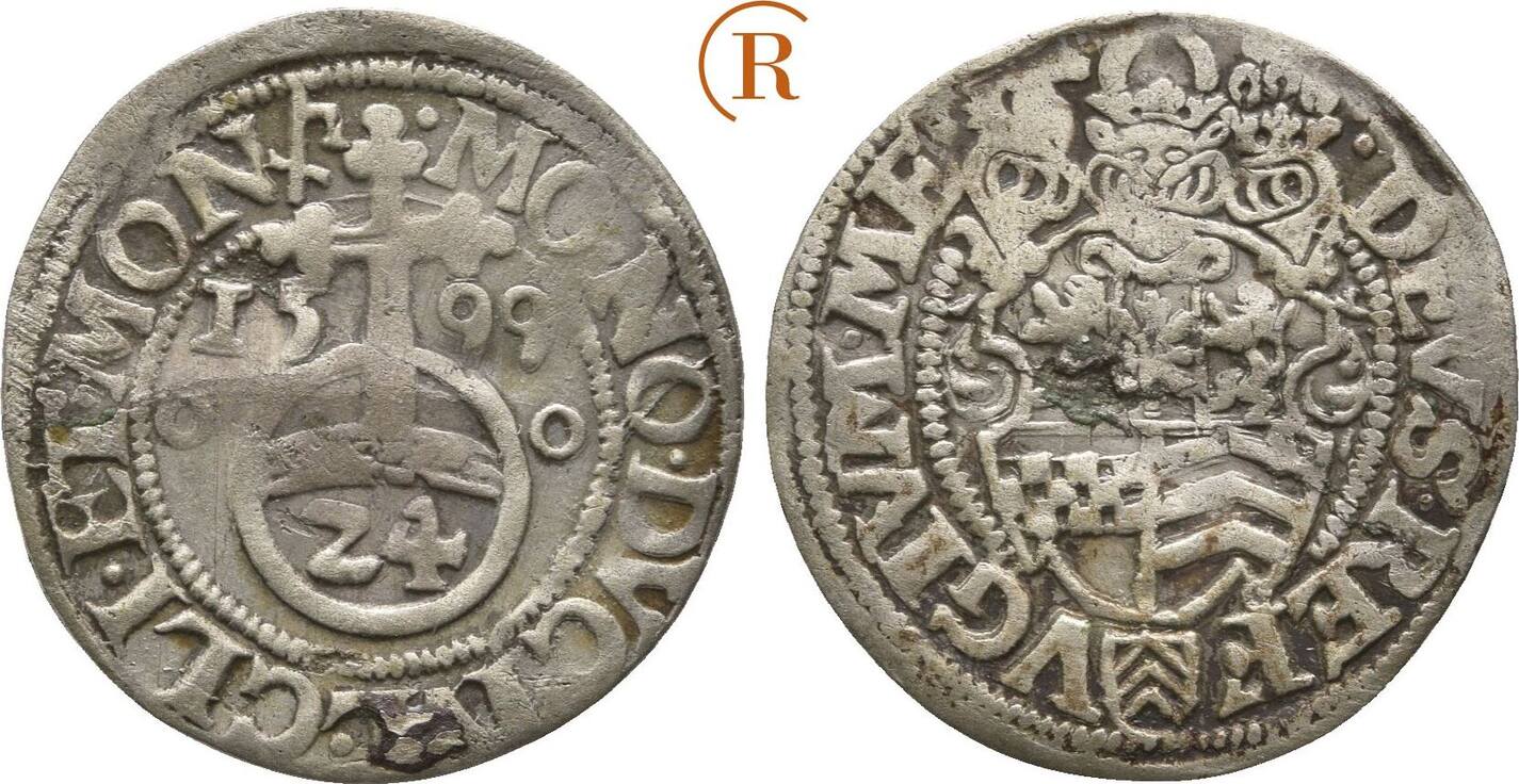 Ravensberg Grafschaft: Groschen Bielefeld 1599 Johann Wilhelm von ...
