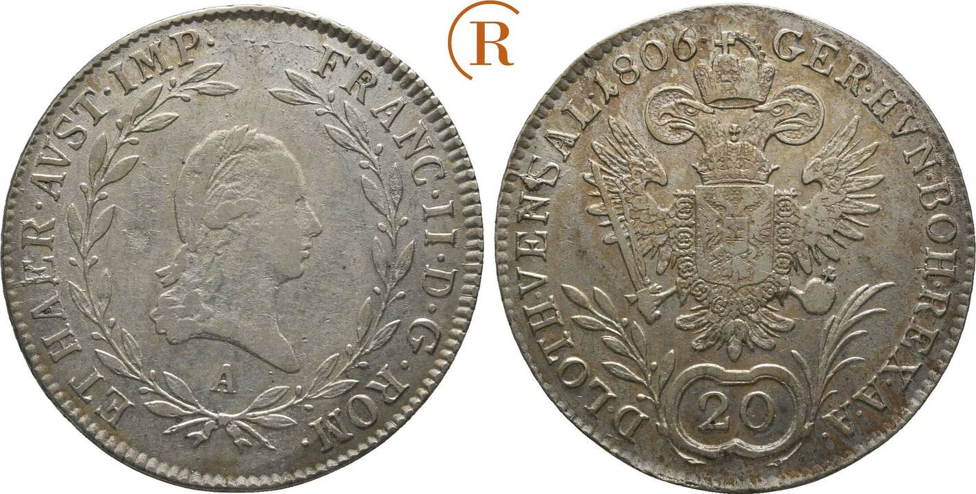 Habsburg: 20 Kreuzer Wien 1806 A Franz II, 1792-1835: EF | MA-Shops
