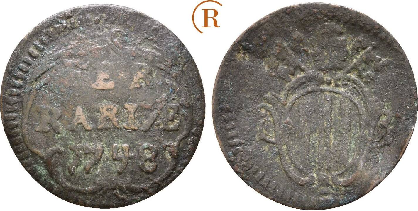 Italien Ferrara: Quattrino 1748 Benedetto XIV. Lambertini, 1740-1758 ...