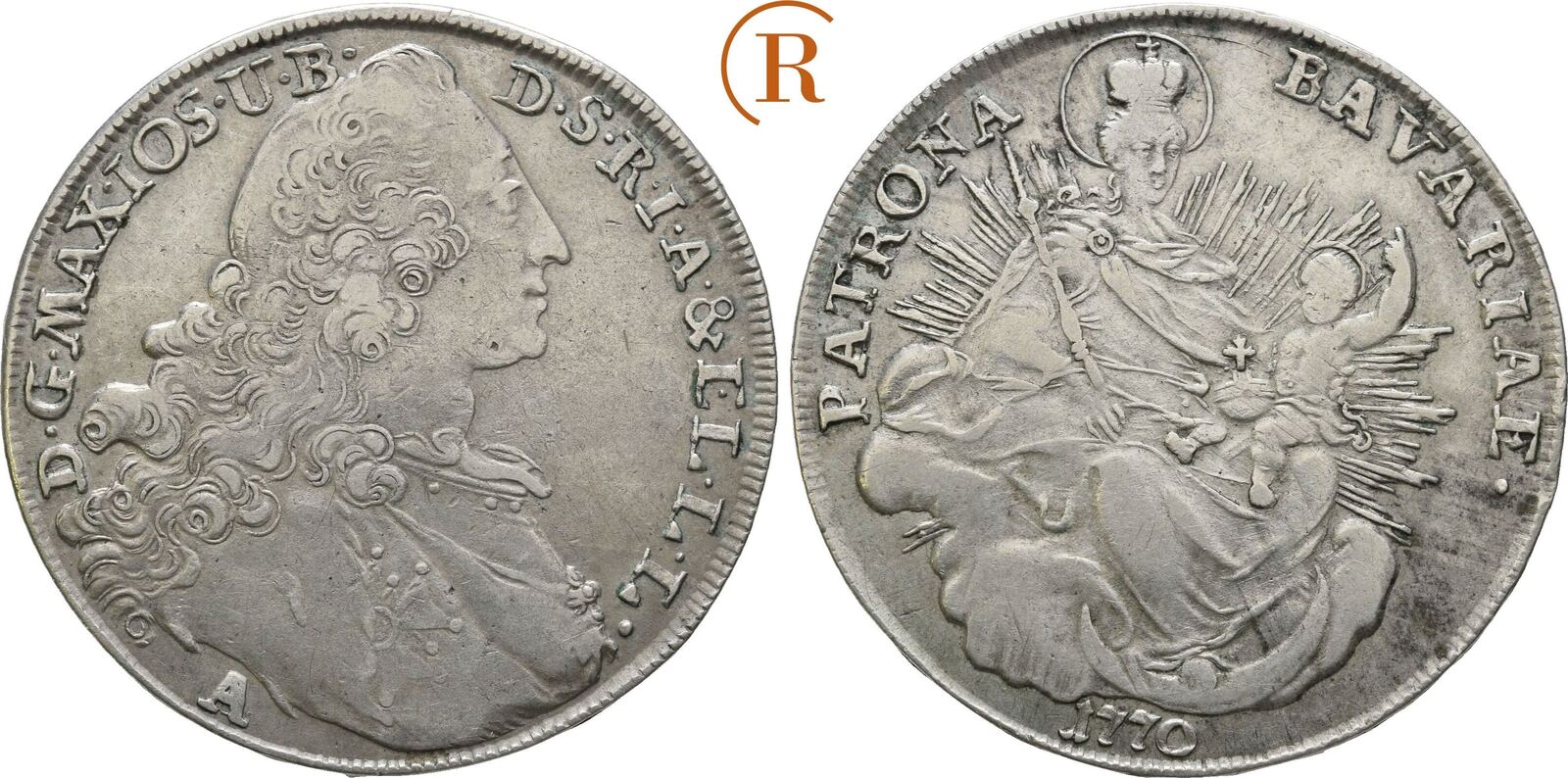 Bayerm: Taler, Madonnentaler Amberg 1770 A Maximilian III. Joseph, 1745 ...