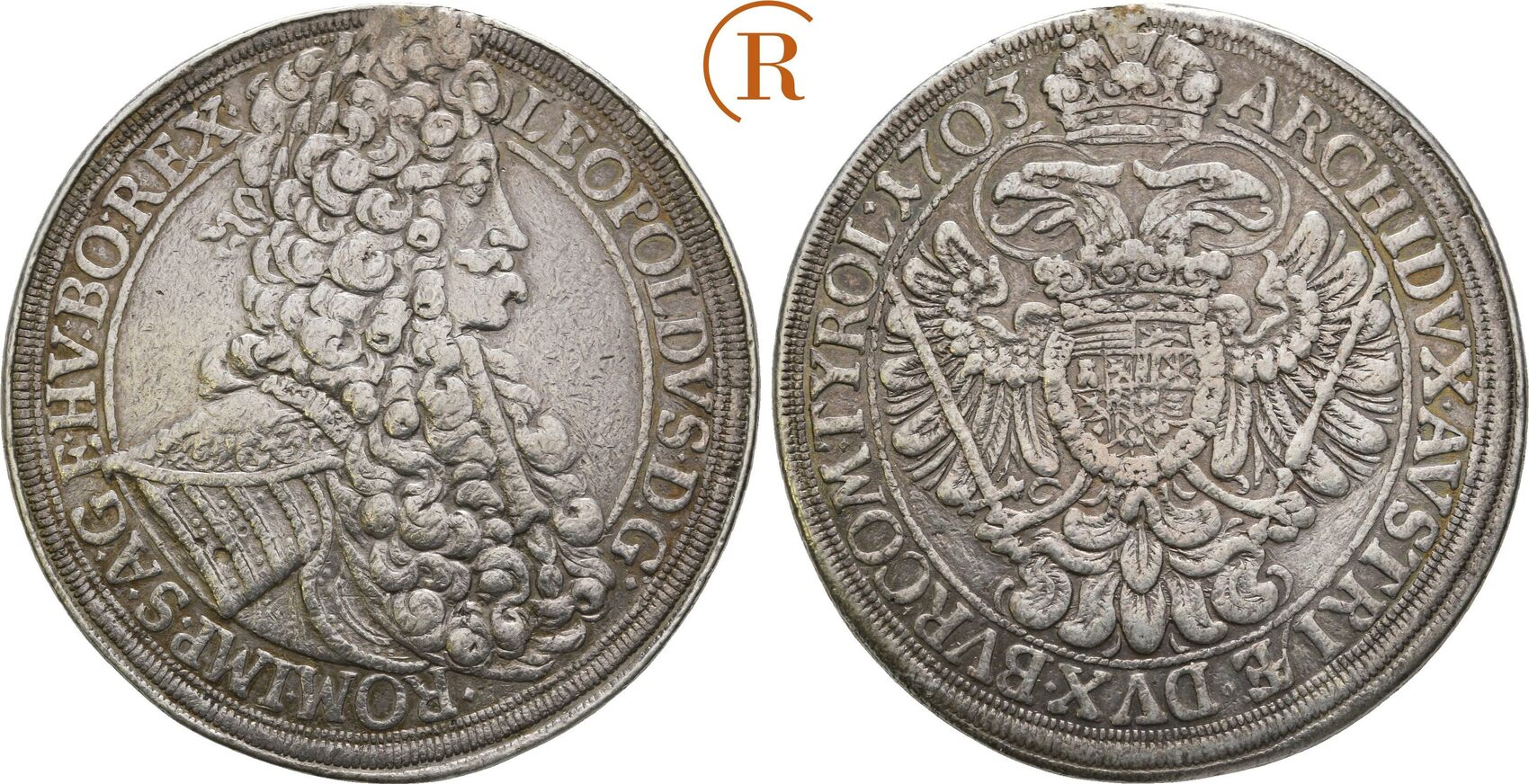 Habsburg: Taler Wien 1703 Leopold I, 1657-1705: VF Henkelspur | MA-Shops