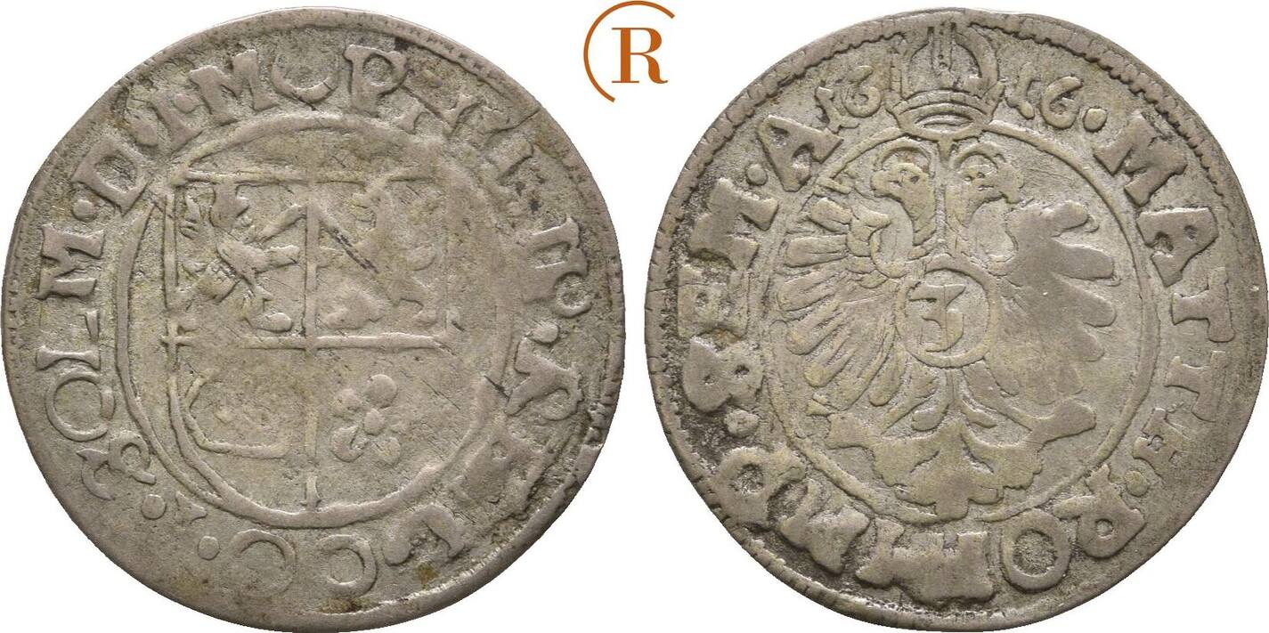 Solms Hohensolms: 3 Kreuzer 1616 Philipp Reinhard, 1613-1635: VF | MA-Shops