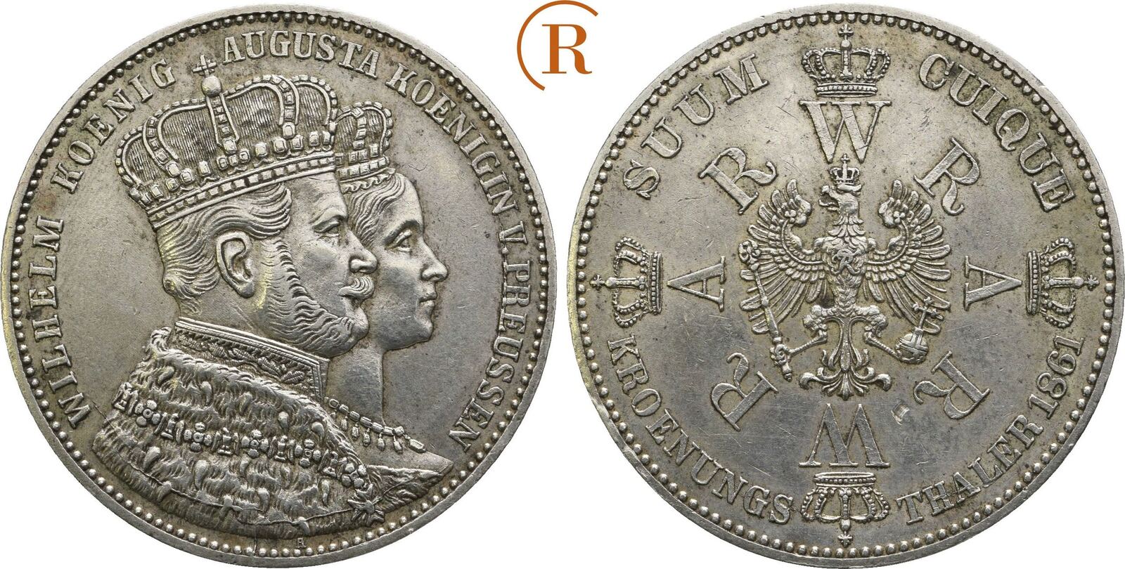 Preussen: Taler, Krönungstaler 1861 Wilhelm I, 1861-1888: VF | MA-Shops