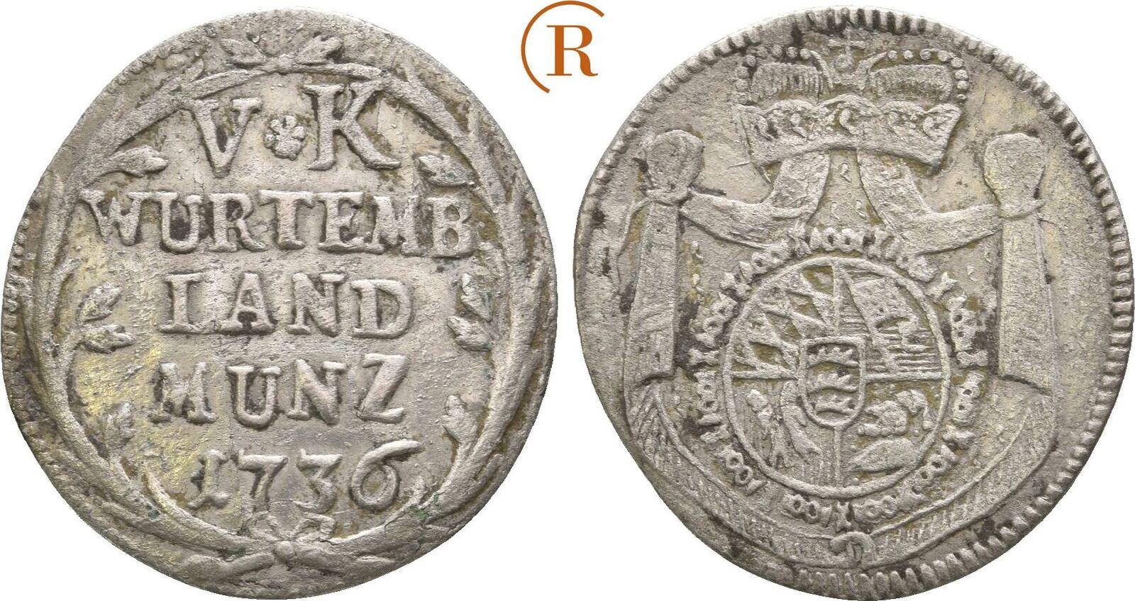 Württemberg: 5 Kreuzer 1736 Carl Alexander, 1733-1737: VF | MA-Shops