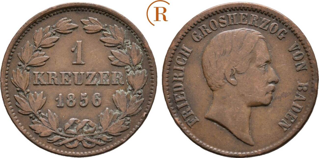 Baden: 1 Kreuzer 1856 Friedrich I, 1856-1907: VF | MA-Shops