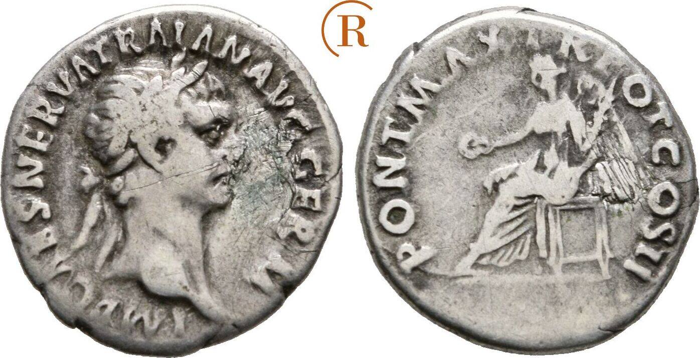 Antike. Römisches Kaiserreich: Denar Trajan, 98-117: VF | MA-Shops