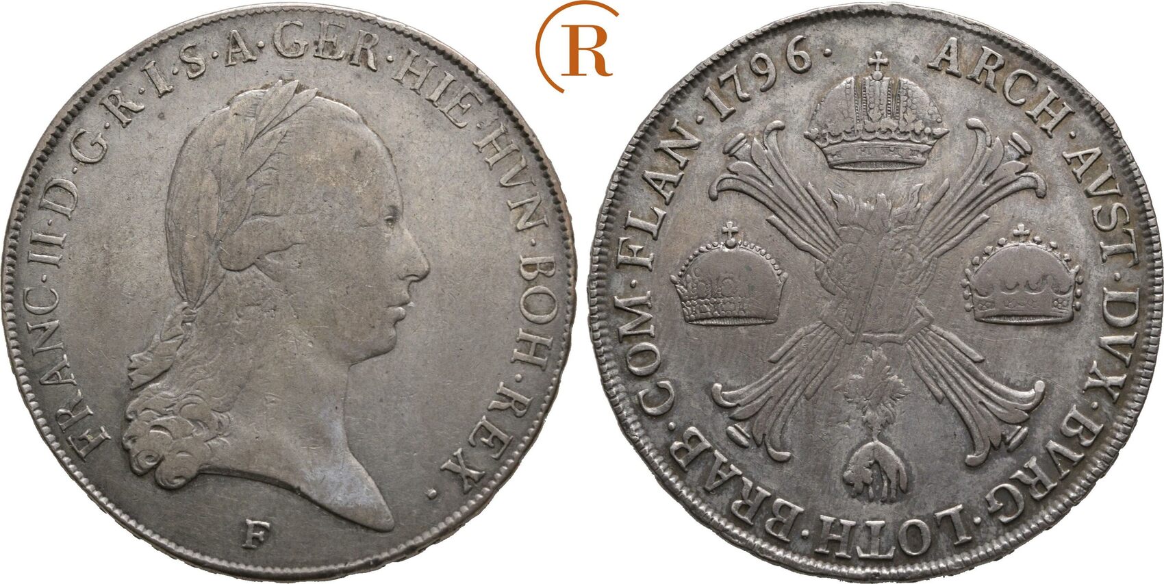 Habsburg: Kronentaler Hall 1796 F Franz II, 1792-1835: VF justiert | MA-Shops
