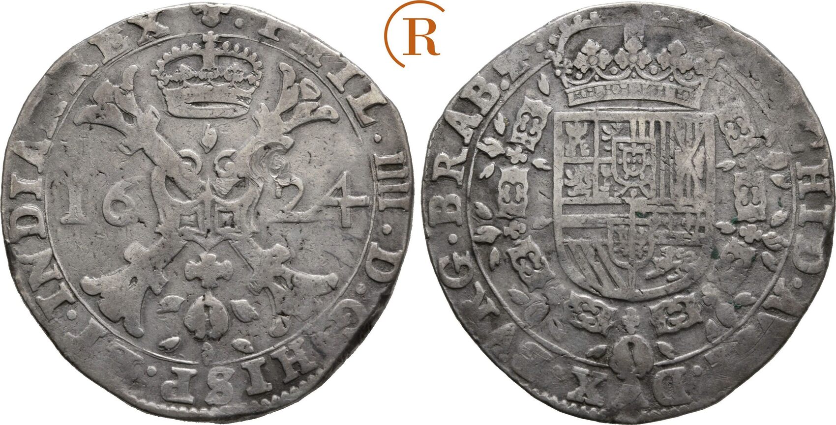 Brabant: Patagon Brüssel 1624 Philipp IV, 1621-1665: VF | MA-Shops