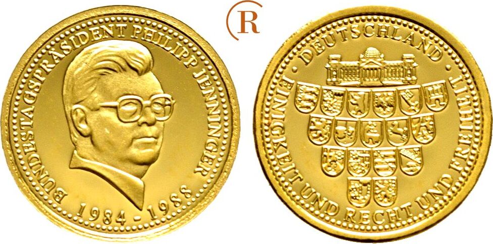 BRD: Goldmedaille 0,6 Gramm Feingold ohne Jahr Proof | MA-Shops