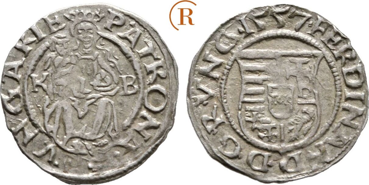 Ungarn: Denar 1557 K-B Ferdinand I, 1526-1564: VF+ | MA-Shops