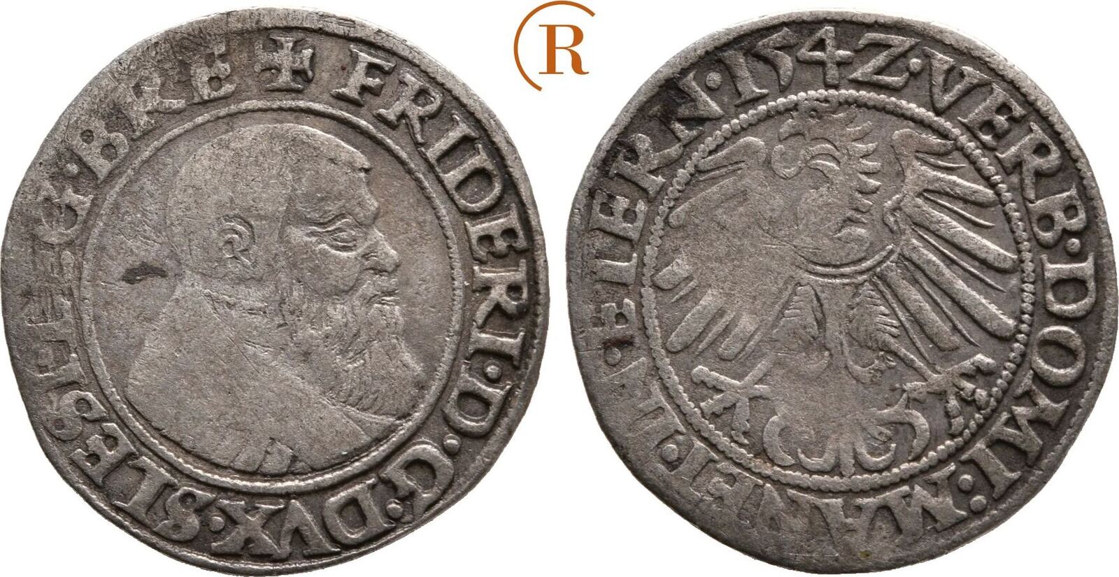 Schlesien Liegnitz Brieg: Groschen 1542 Friedrich II, 1488-1547: VF ...