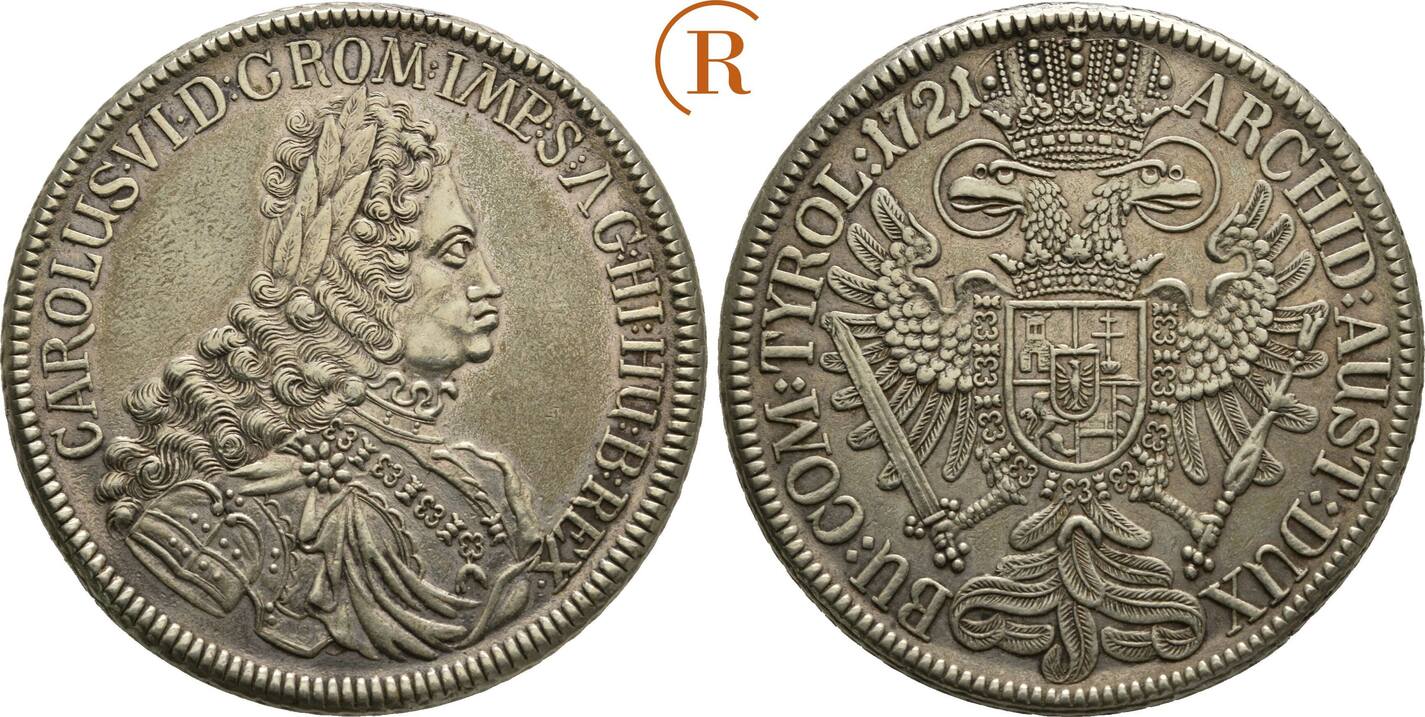 Habsburg: Taler Lauer Prägung des 19. Jahrhunderts 1721 Karl VI, 1711 ...