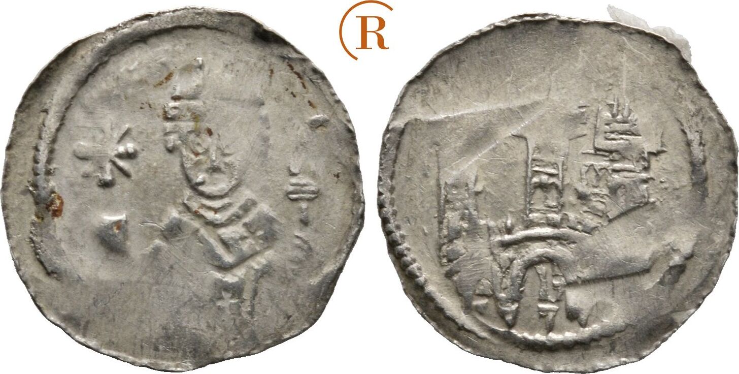 Salzburg Erzbistum: Pfennig. Laufen Adalbert II. von Böhmen, 1168-1200 ...