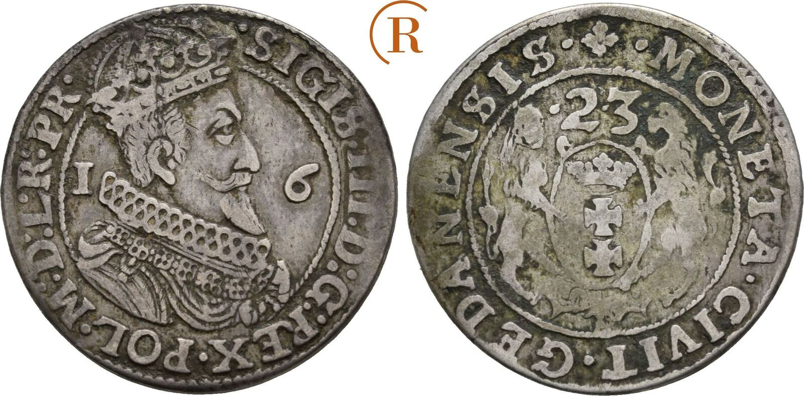 Danzig Stadt: 1/4 Taler 1623 Sigismund III, 1587-1632: VF | MA-Shops