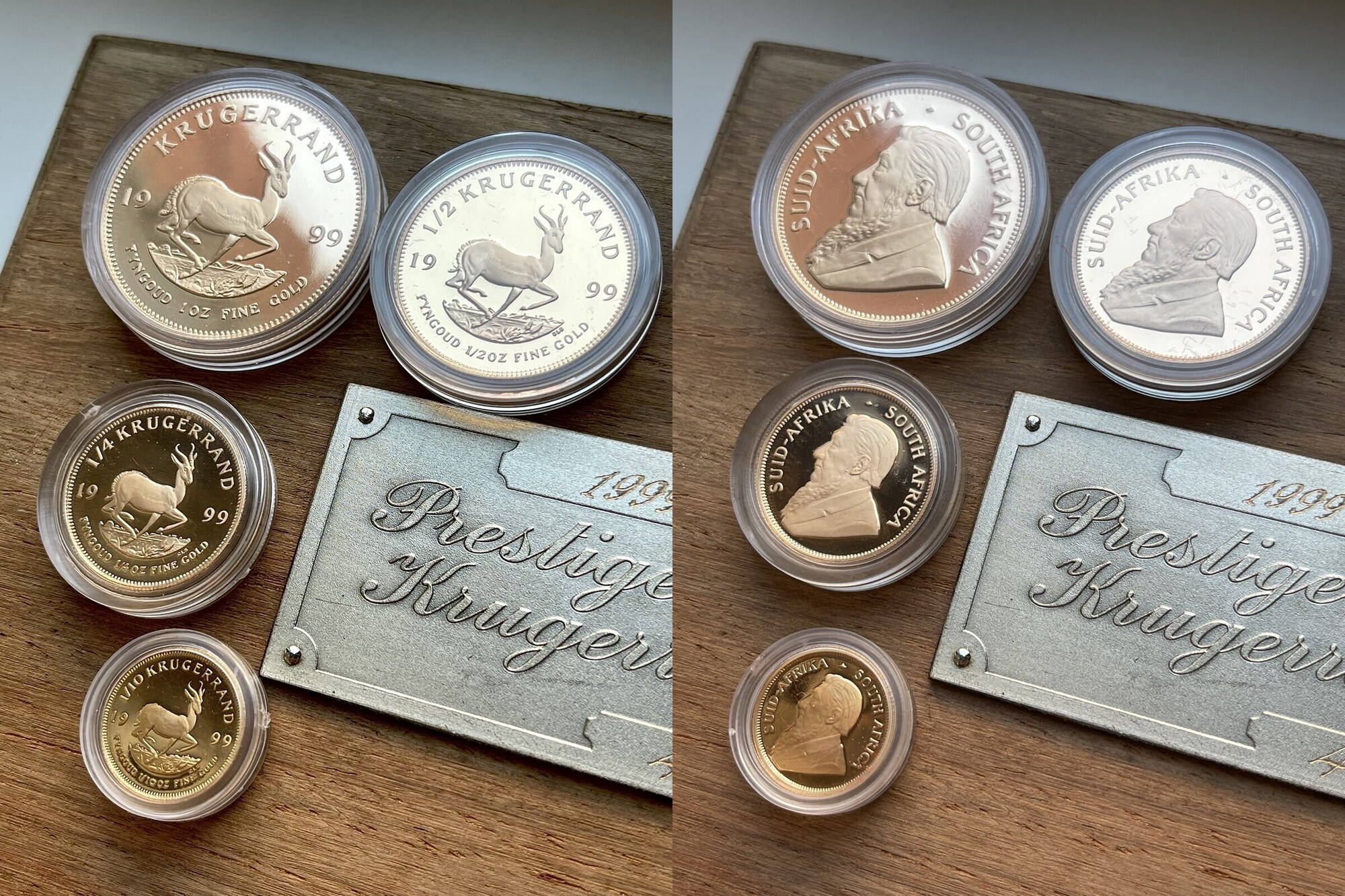 Südafrika KRand Krugerrand 1999 Proof Prestige Set 4 Coins Gold | MA-Shops