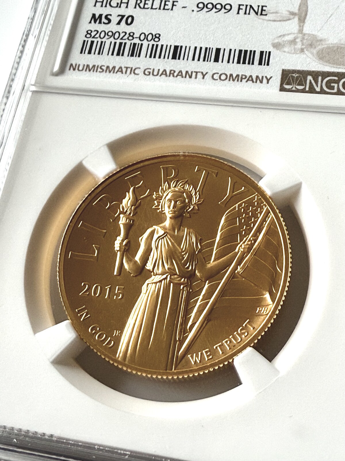 100 Dollar USA – 100 US Dollars – American Liberty – 2015 – High Relief – 1oz – NGC MS70 | MA-Shops