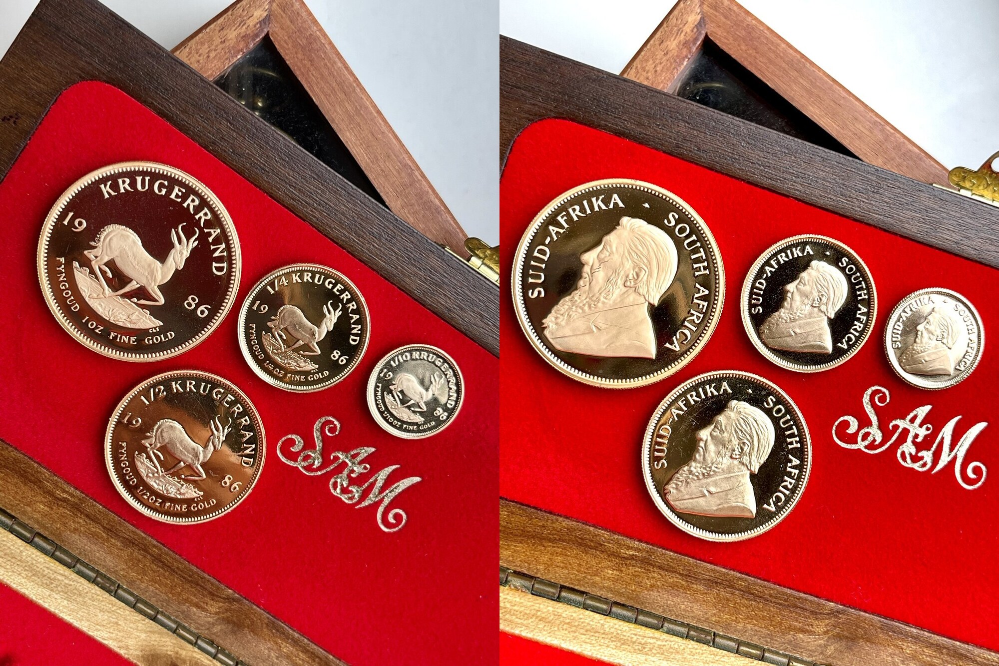 Südafrika KRand Krugerrand 1986 Proof Prestige Set 4 Coins Gold | MA-Shops