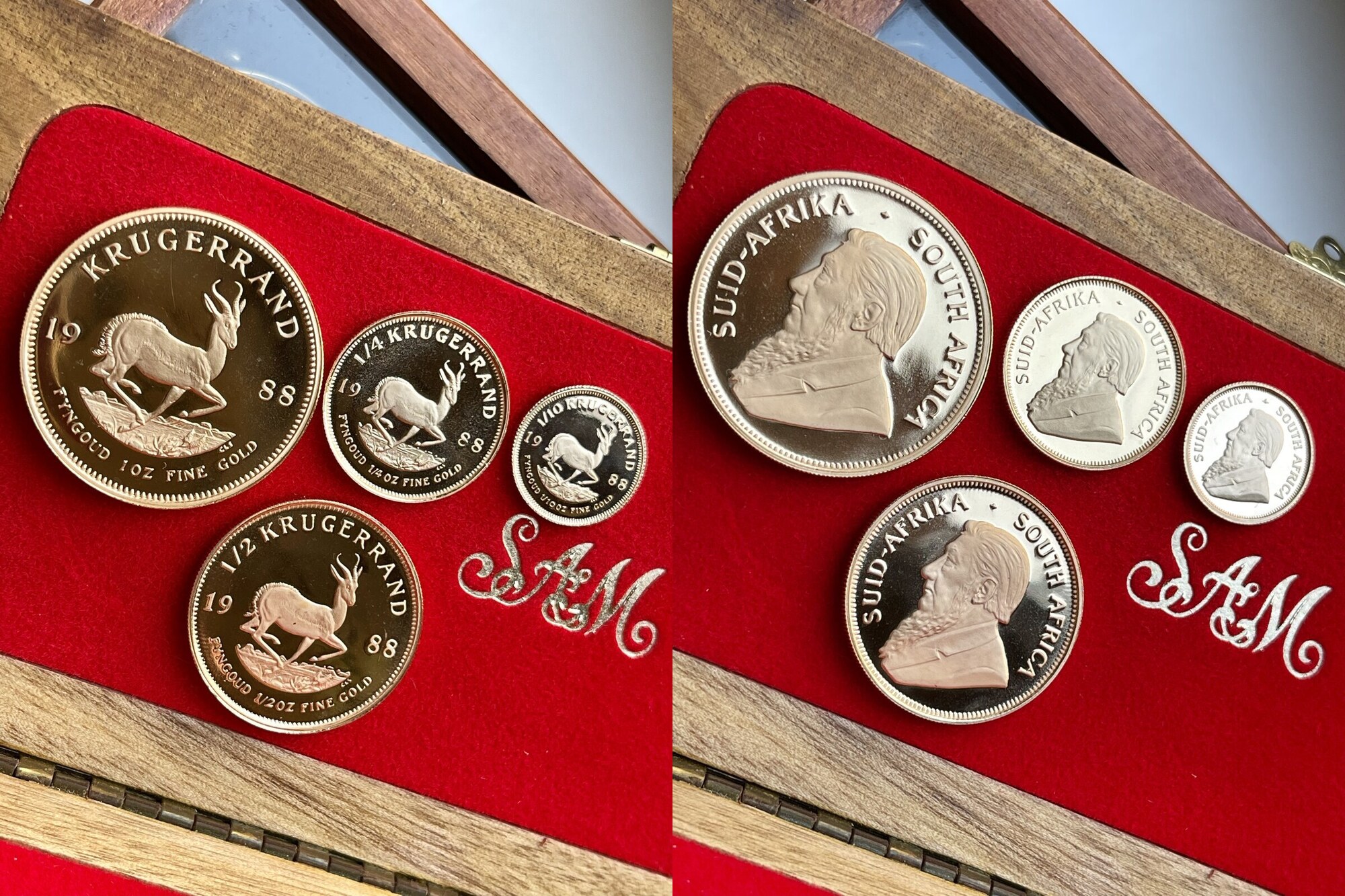 Südafrika KRand Krugerrand 1988 Proof Prestige Set 4 Coins Gold | MA-Shops