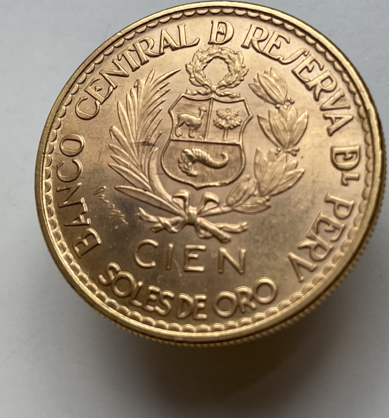 Peru 100 Soles Gold 1965 400th Anniversary of the Lima Mint | MA-Shops