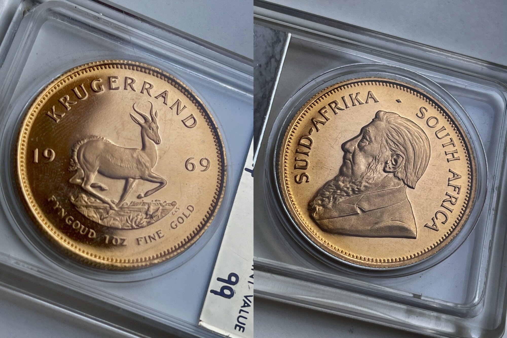 Südafrika KRand Krugerrand 1969 1oz Gold SAGCE POV99 POV 99 | MA-Shops