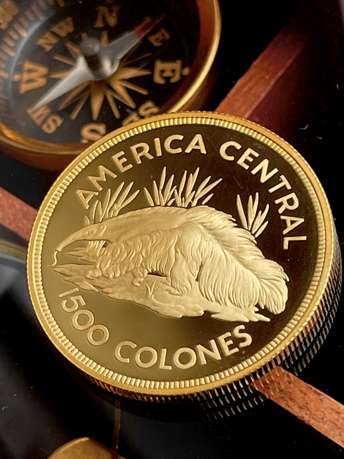 Costa Rica 1500 Colones 1974 Giant Anteater Gold Coin Proof | MA-Shops