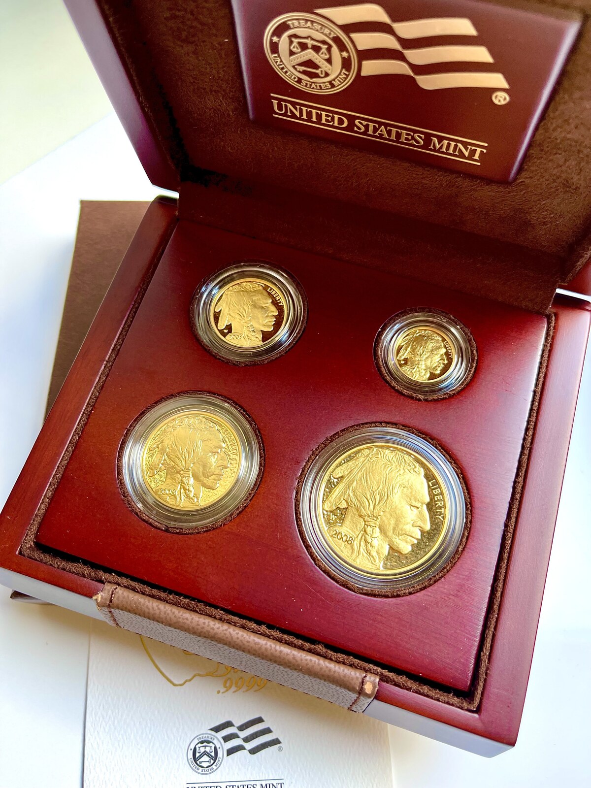 50USD USA – American Buffalo Gold – 2008 – 4 Coins Proof Gold Set – Box ...