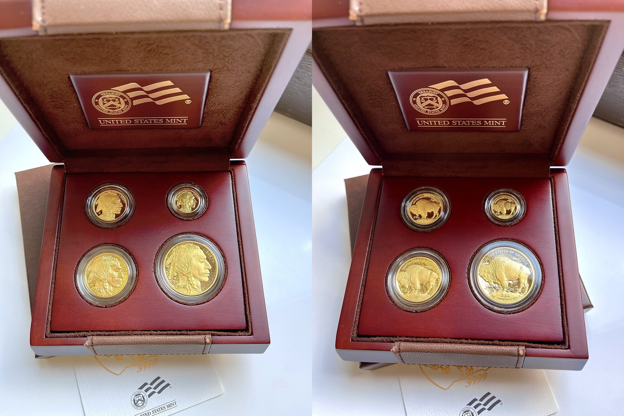 50USD USA – American Buffalo Gold – 2008 – 4 Coins Proof Gold Set – Box ...