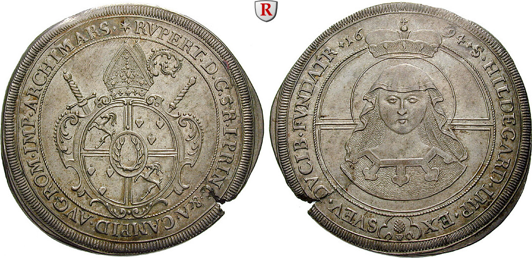 Kempten, Abbey Reichstaler 1694 Rupert von Bodmann, 1678-1728 good ...