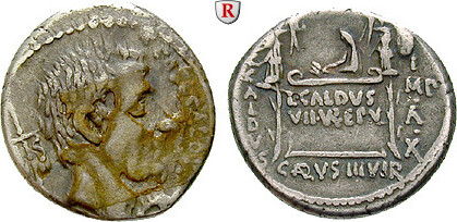 Denarius 51 v.Chr. C. Coelius Caldus, 51 BC very fine, encrustation on ...