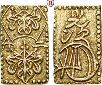Japan 2 Bu-Ban-Kin o.J. (1856-1860) Ansei Era, 1854-1860, Gold, 5,67 g ...