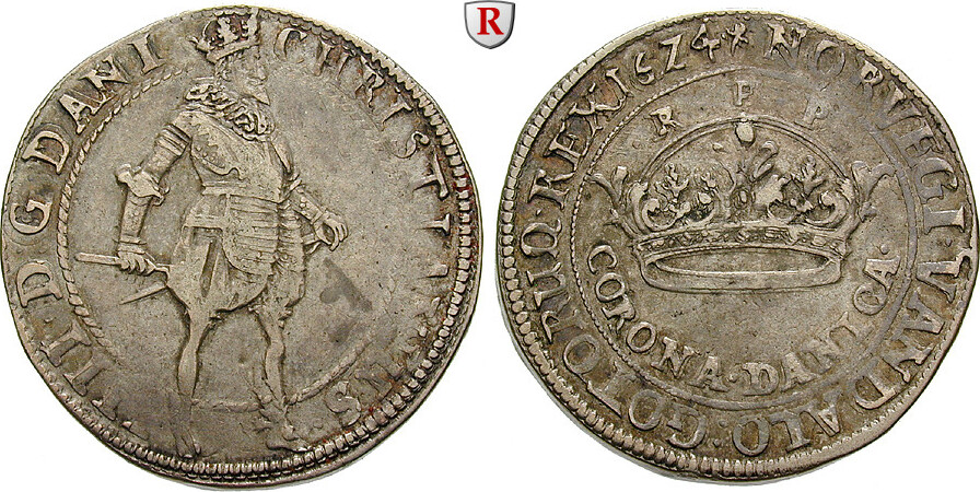 Denmark 2 Krone 1624 Christian IV., 1588-1648 very fine, collector`s ...