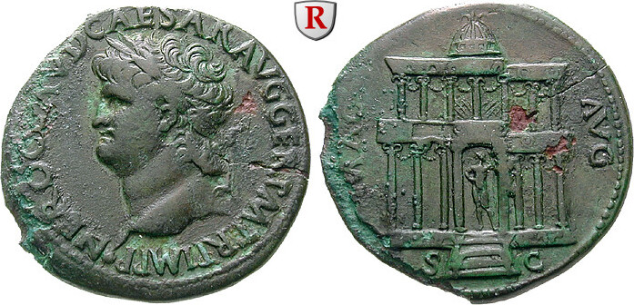 As 65 Nero, 54-68 very fine to extremely fine, flan flaws and crack ...