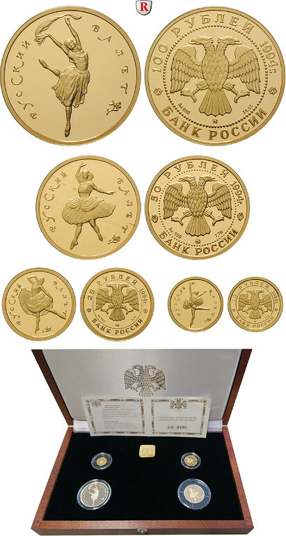 Russia Set 1994 Republic, since 1991, Gold, 28 g proof | MA-Shops