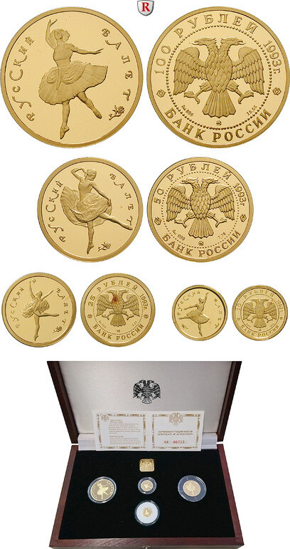 Russia Set 1993 Republic, since 1991, Gold, 28 g proof | MA-Shops