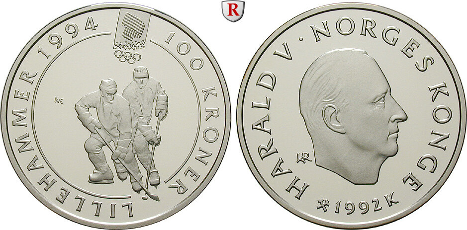Norway 100 Kroner 1992 Harald V., since 1991 proof | MA-Shops