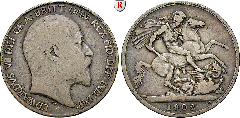 Great Britain Crown 1902 Edward VII, 1901-1910 nearly very fine | MA-Shops
