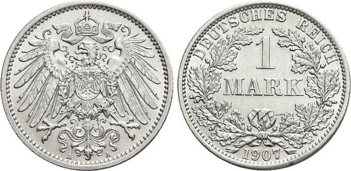 Deutsches Reich Mark 1907 A EF | MA-Shops