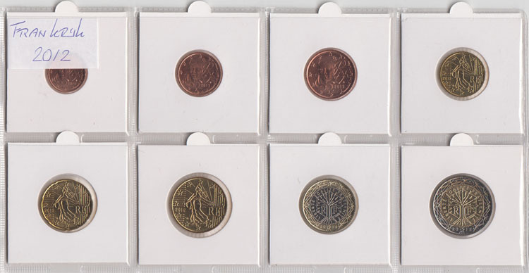 France 3,88 Euro 2012 Complete Euro set UNC | MA-Shops