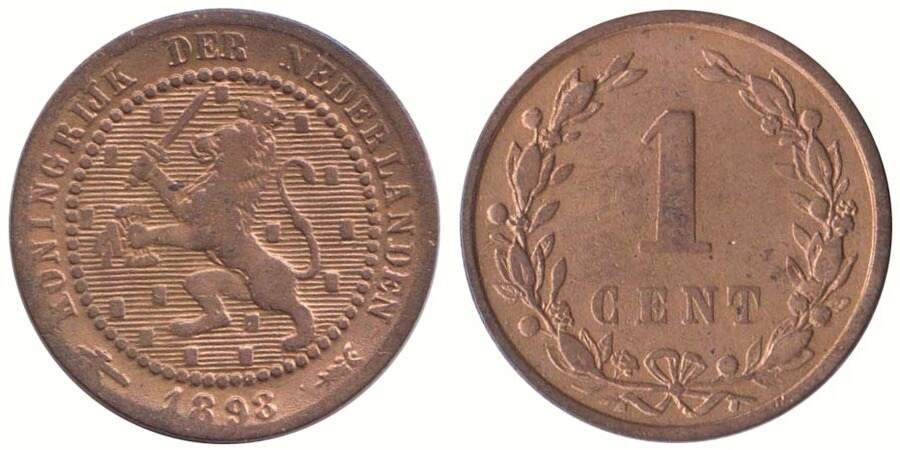 Nederland 1 Cent 1898 Wilhelmina 1890-1948 F | MA-Shops