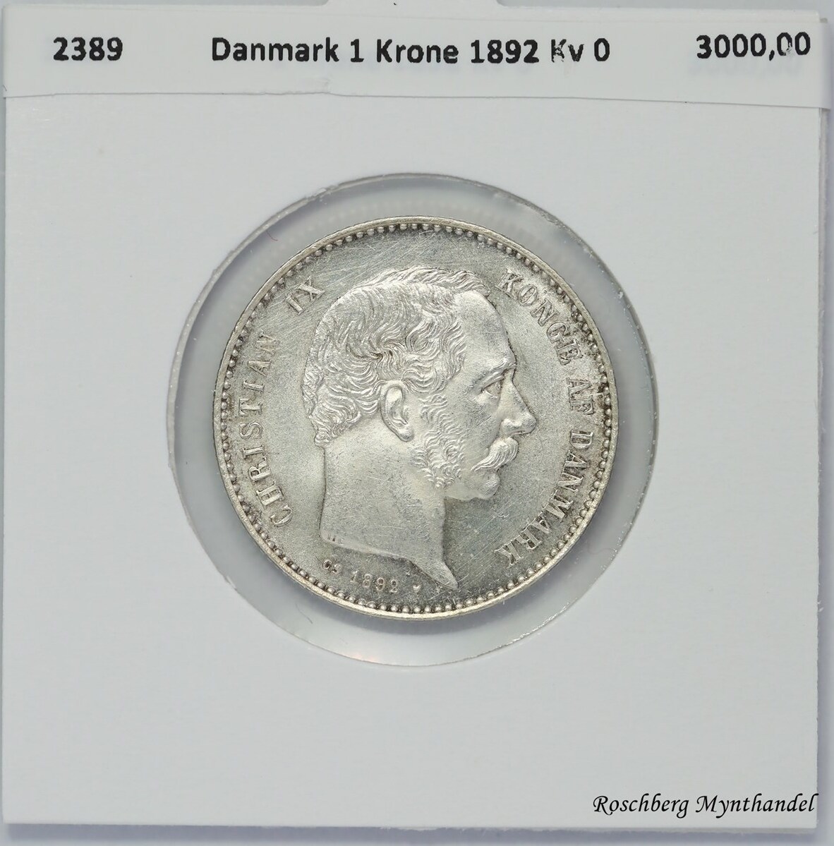 Mynter Danmark 1 Krone 1892 Kv 0 | MA-Shops