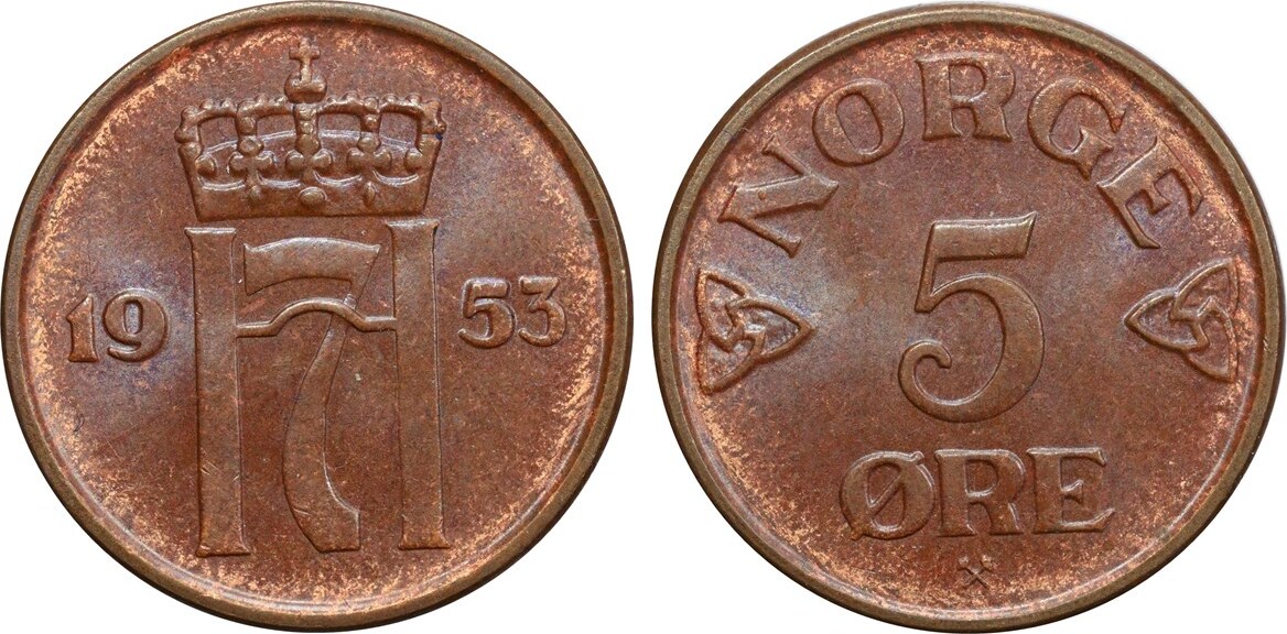 Mynter 5 Øre 1953 Kv 0 | MA-Shops