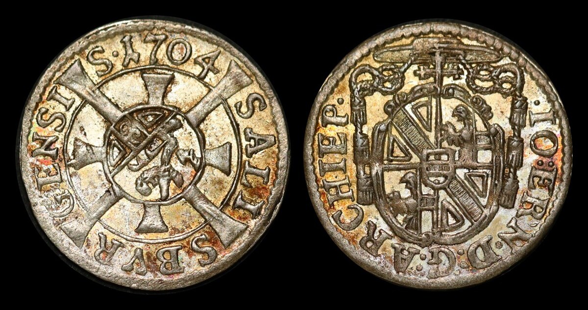 Mynter 1 Kreuzer 1704 Salzburg UNC | MA-Shops