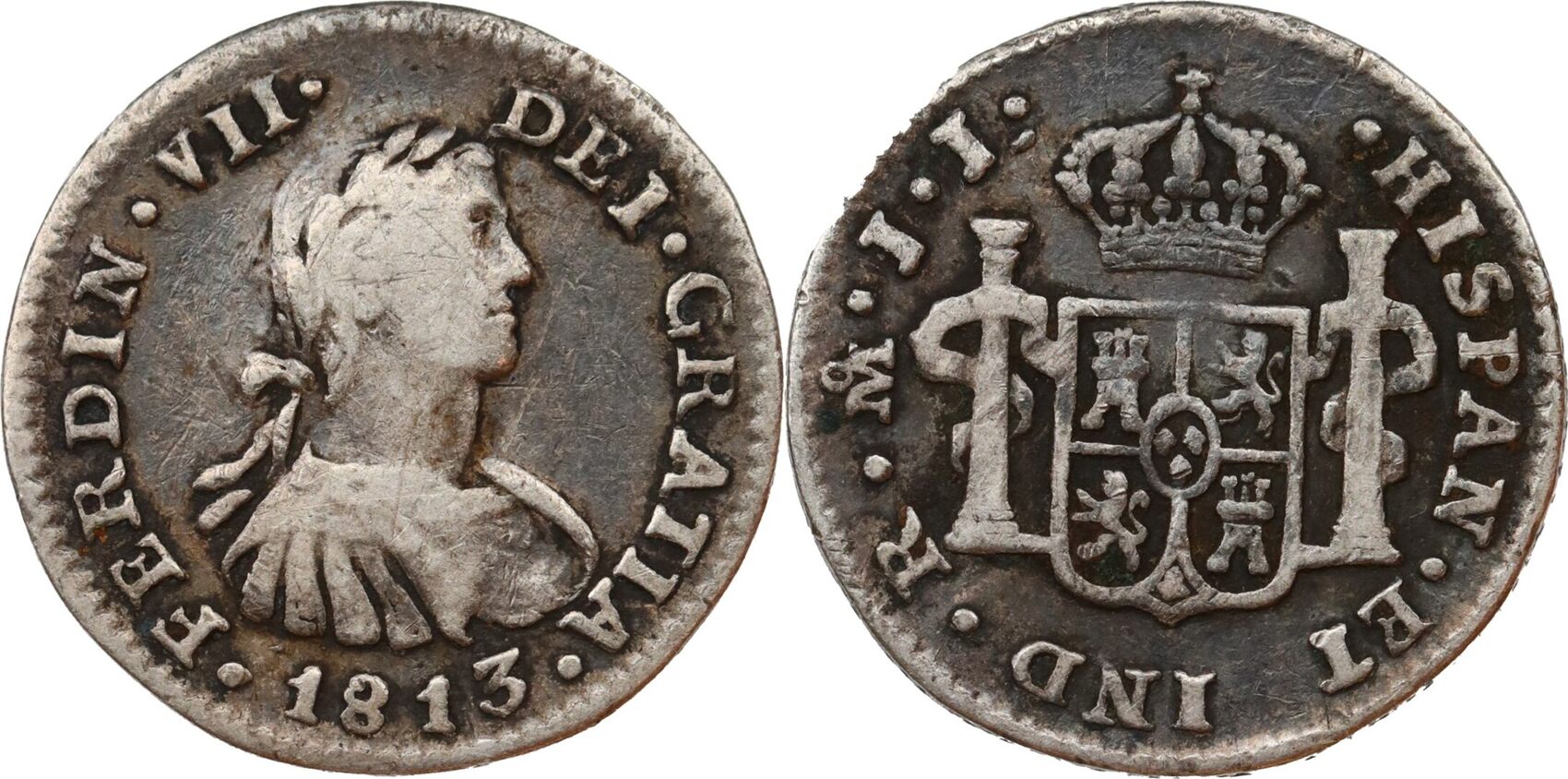 Mynter 1813 MO Mexico 1/2 Ral VF | MA-Shops