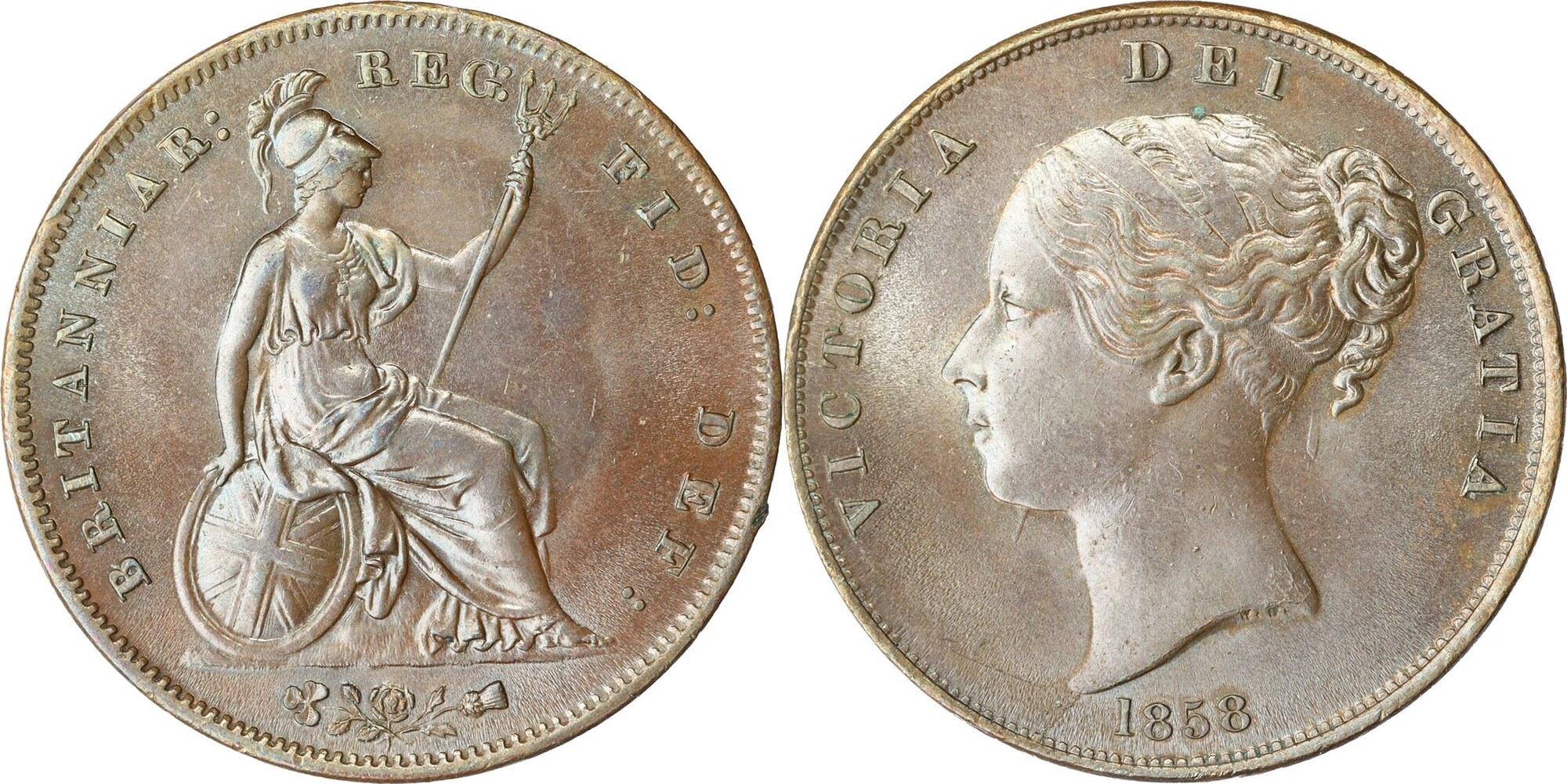 Mynter Penny 1858 Great Britain UNC | MA-Shops