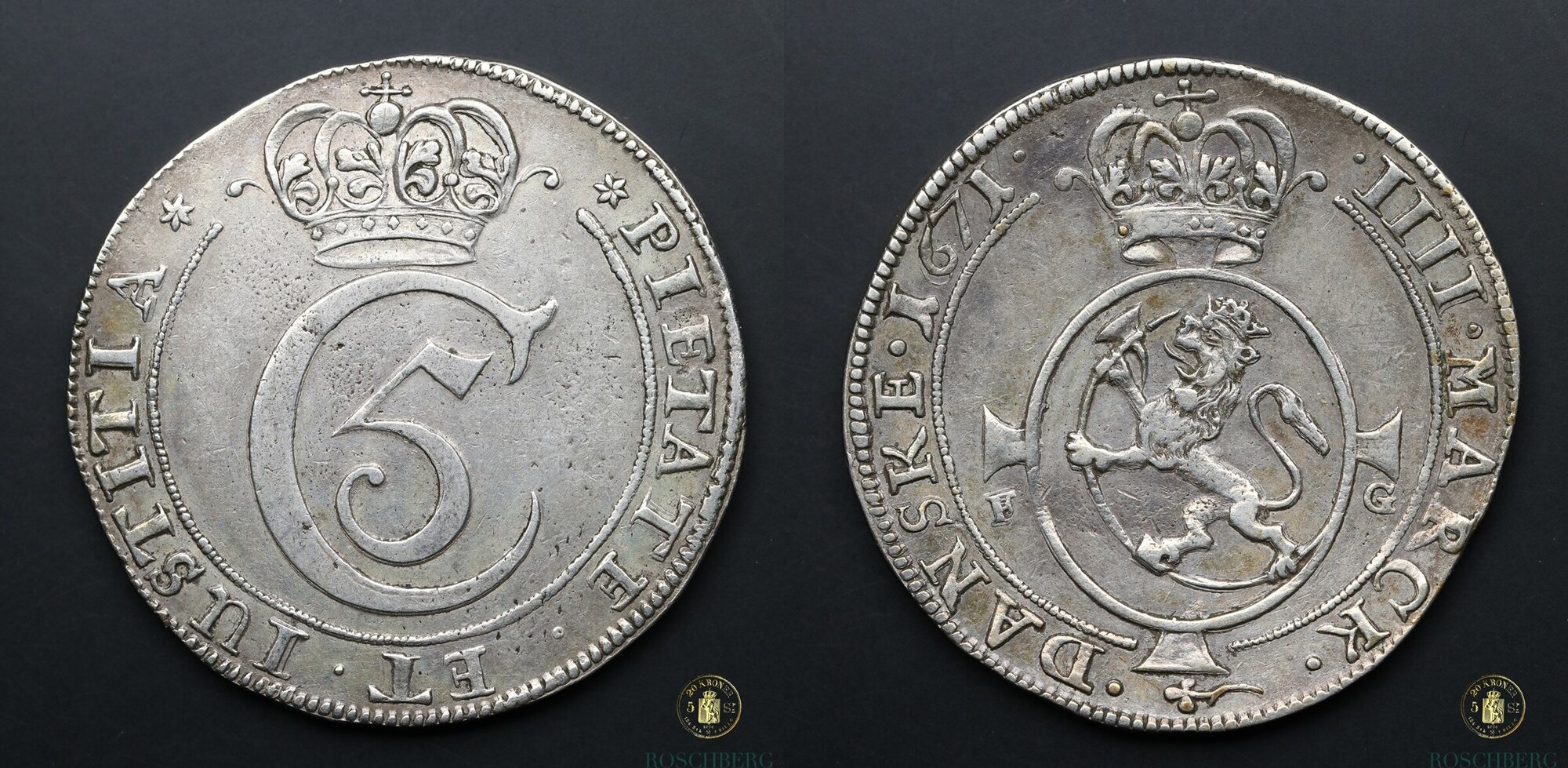 Mynter 4 Mark 1671 Norge Kv 1+ | MA-Shops