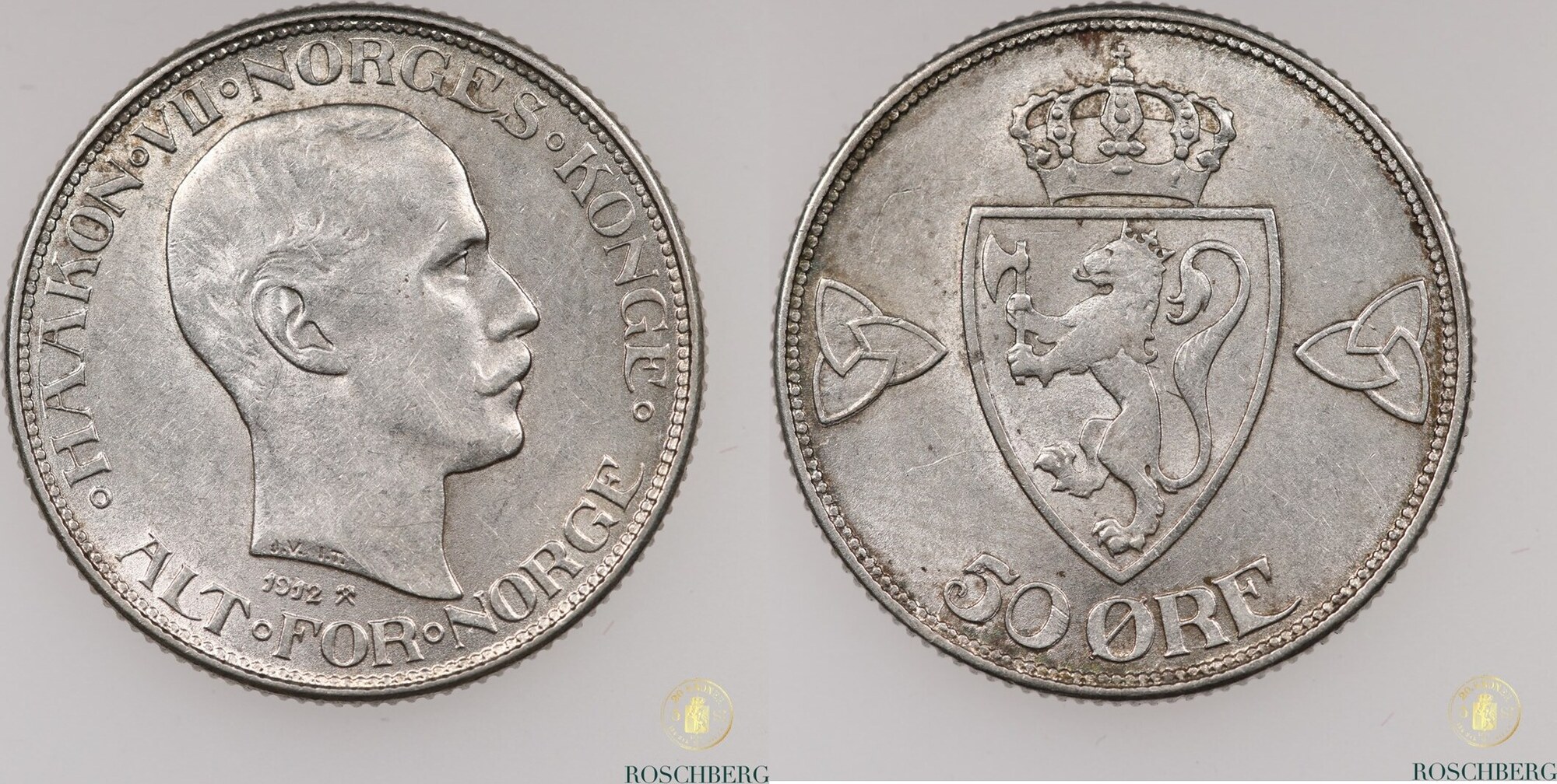 Mynter 50 Øre 1912 Norge Kv 1+/01 | MA-Shops