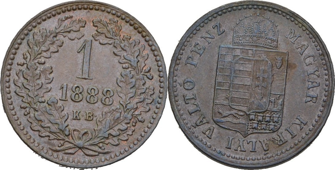 Austria Ungarn Kremnitz Kreuzer 1888 Franz Joseph, 1848-1916 AU | MA-Shops