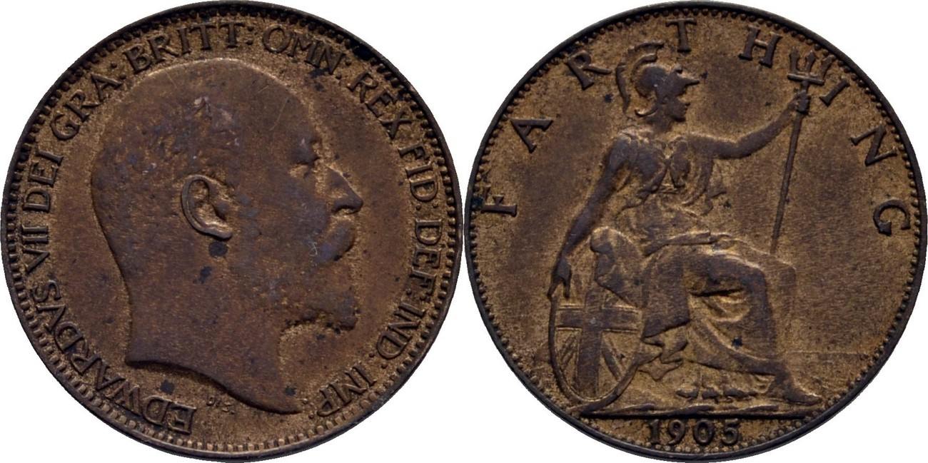 England 1 Farthing 1905 Edward VII., 1901-10 EF | MA-Shops